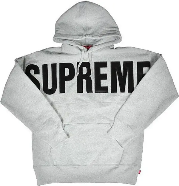 Supreme Banner Pullover - Heather Grey | Editorialist